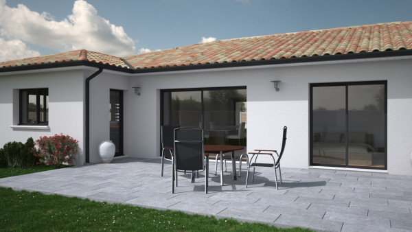 Modèle CLERAC : Maison de plain-pied 4 chambres avec un garage - Logis ...